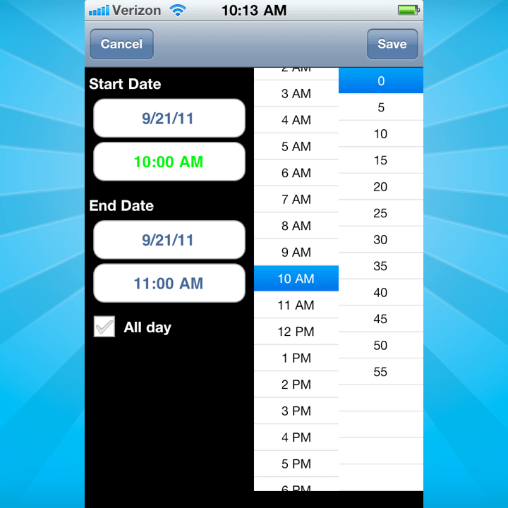 Redesigned iPhone Date Picker